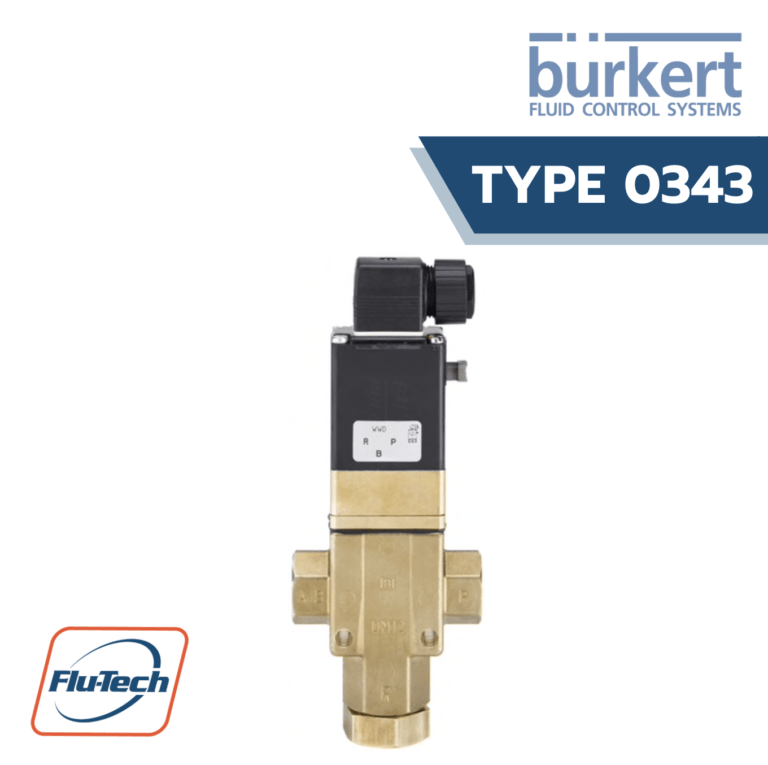 Burkert - Type 0343 - 3/2 Way Pilot-Controlled Solenoid Valve with ...