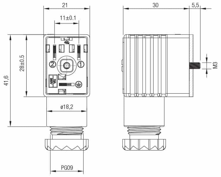 AIGNEP - SERIES CONX1 CONNECTOR 22 MM ATEX